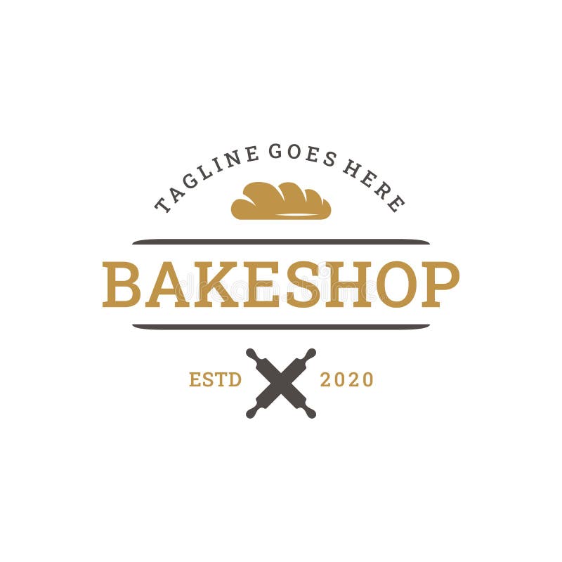 Vintage Retro Bakery, Bake Shop Logo Design Stock Vector - Illustration ...