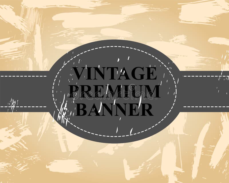Vintage retro banner stock illustration. Illustration of ornament ...