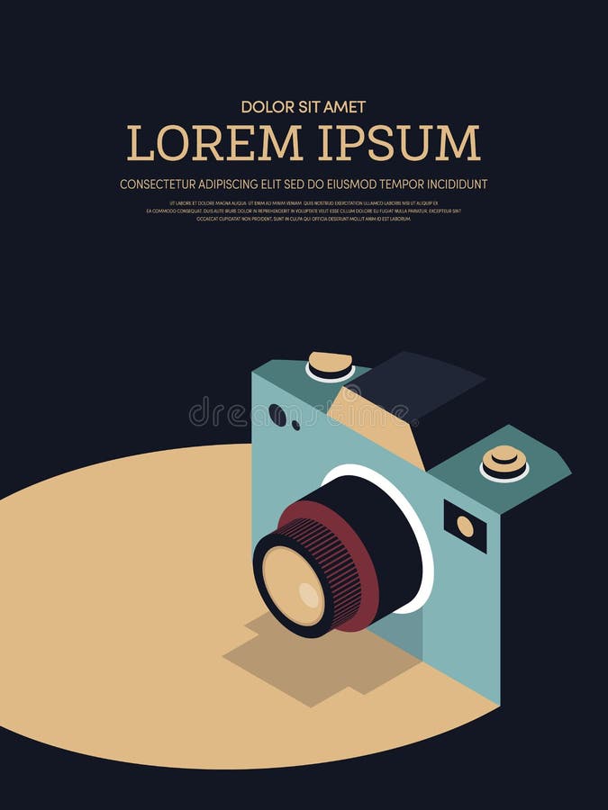 Vintage Retro Camera Poster Background Stock Vector - Illustration of ...