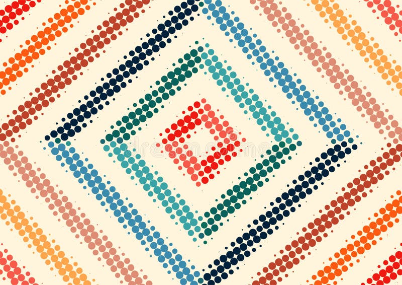 Vintage Retro Colorful with Halftone Dots Background Stock Vector ...