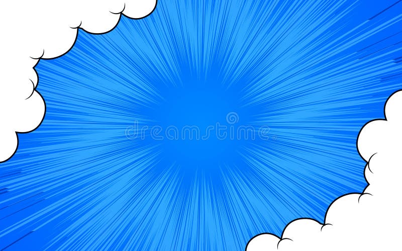 Vintage Retro Comic Background with Cartoon Clouds. Vector Illustration ...