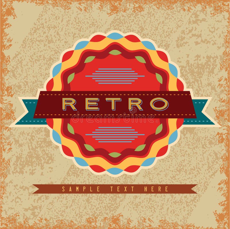 Retro poster design stock vector. Illustration of clip - 34668377