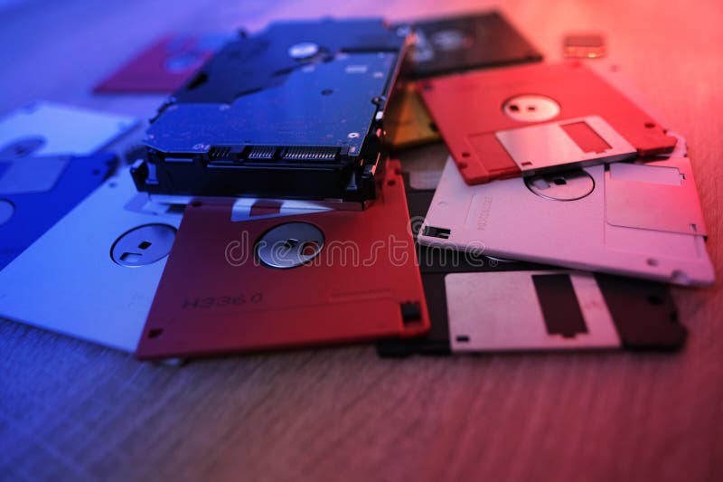 Vintage Retro Electronic Data Storage Devices from 80s, 90s, Cd Disk ...