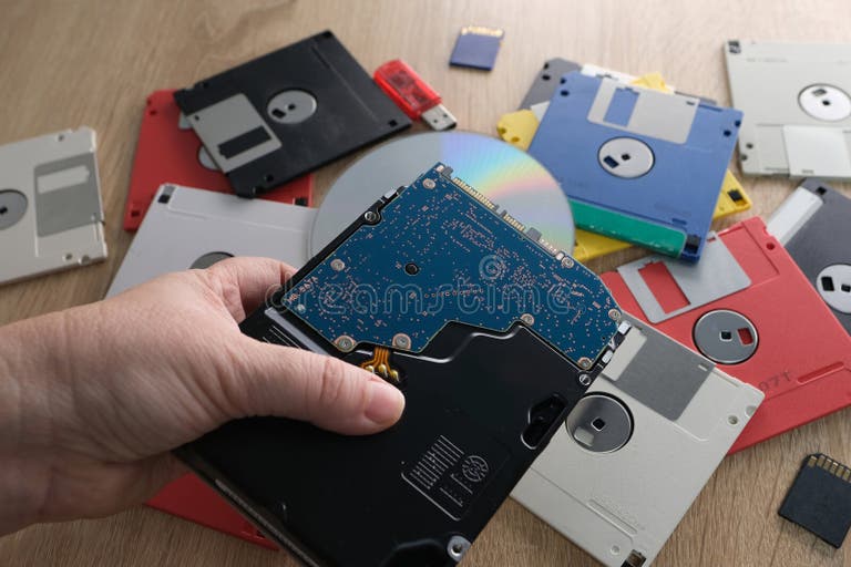 Vintage Retro Electronic Data Storage Devices from the 80s, 90s, Cd ...