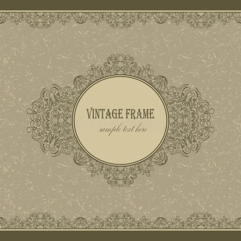 Vintage retro frame stock illustration. Illustration of aged - 25999374