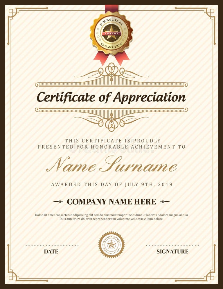 Certificate Frame Vertical Stock Illustrations – 9,130 Certificate ...