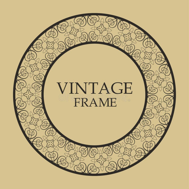 Vintage retro frame stock vector. Illustration of element - 117523607