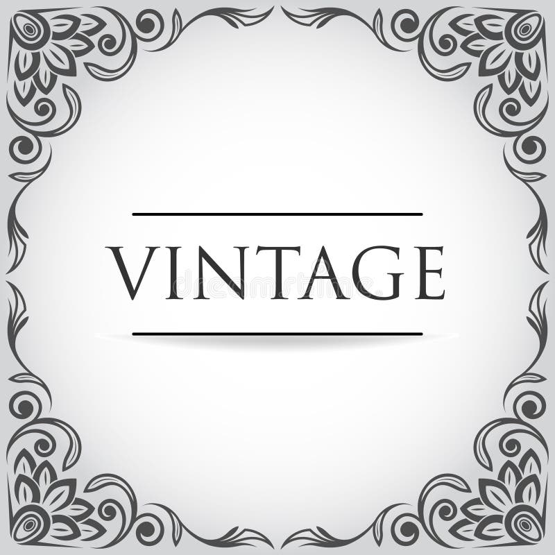 Vector Vintage frame stock vector. Illustration of place - 28200139