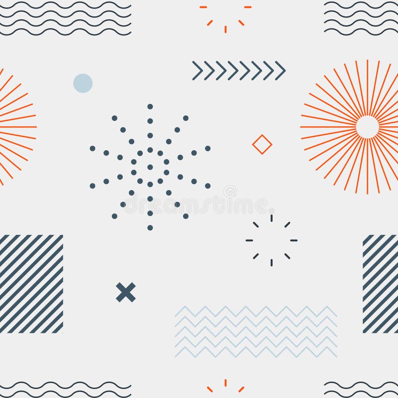 Vintage Retro Geometric Old Fashioned Abstract Seamless Background ...