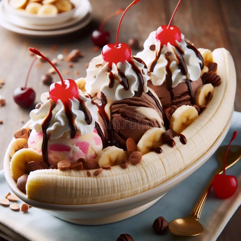 Vintage Retro Ice-cream, Ai Generated Image Stock Photo - Image of ...