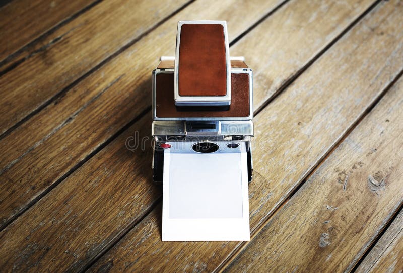Vintage Retro Instant Photo Camera Stock Photo - Image of antique ...