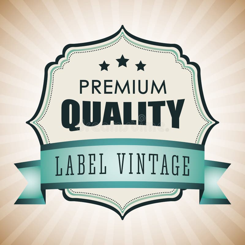 Vintage and Retro Label Design. Stock Vector - Illustration of quality ...