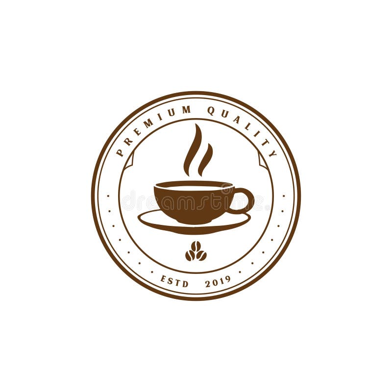 Premium Coffee Cup Cafe Restaurant Label Logo Design Vector Stock ...