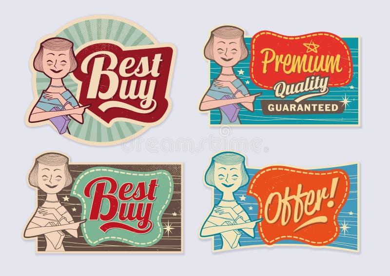 Vintage retro labels stock vector. Illustration of graphic - 24489621