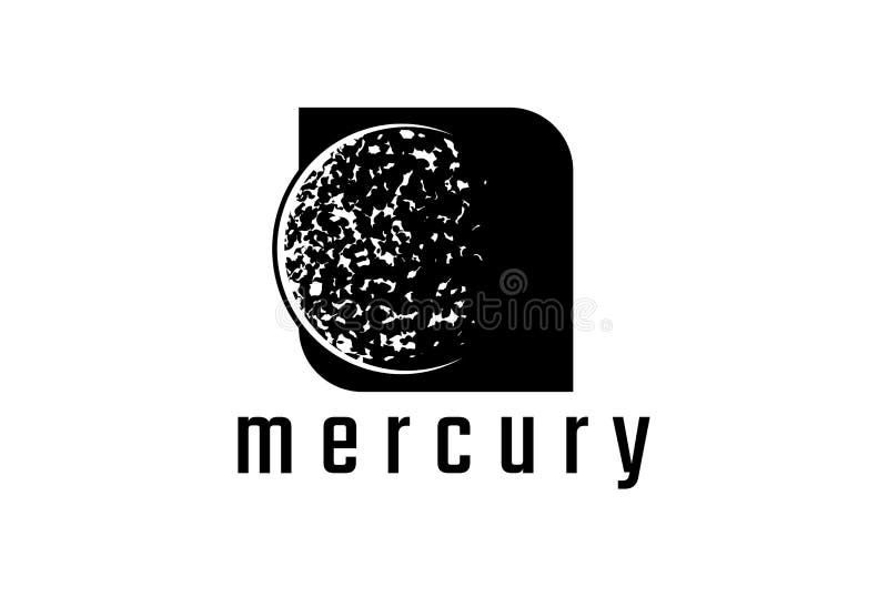 Vintage Retro Mercury Planet Symbol for Space Science Logo Design ...