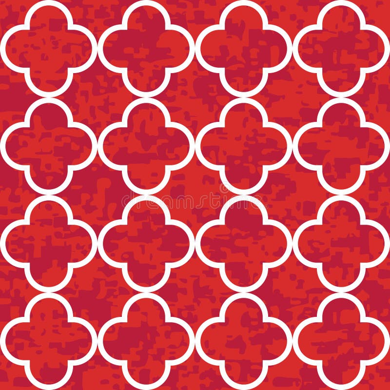 Seamless Clover Pattern Background Stock Vector - Illustration of ...