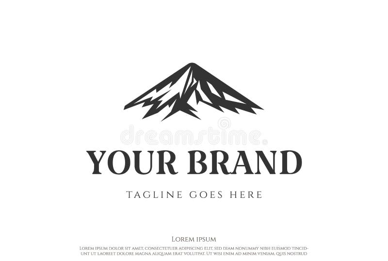Vintage Retro Montagne Sommet Sommet Colline Logo Vectoriel ...