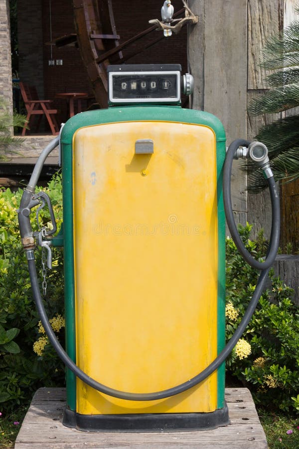 Vintage (retro) Old Fuel Dispenser Stock Image - Image of transport ...