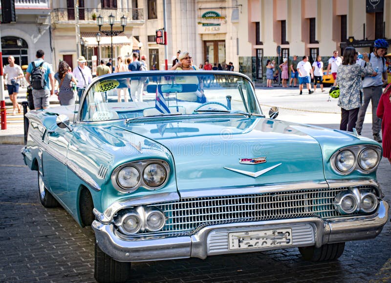 Vintage Retro Old-timer Car Havana Editorial Photography - Image of ...