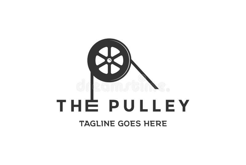 Vintage Retro Pulley for Heavy Industry or Export Import Logo Design ...