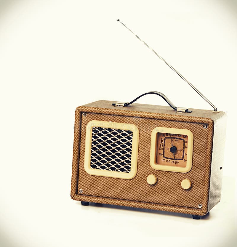 Vintage retro radio player stock photo. Image of retro - 26256748