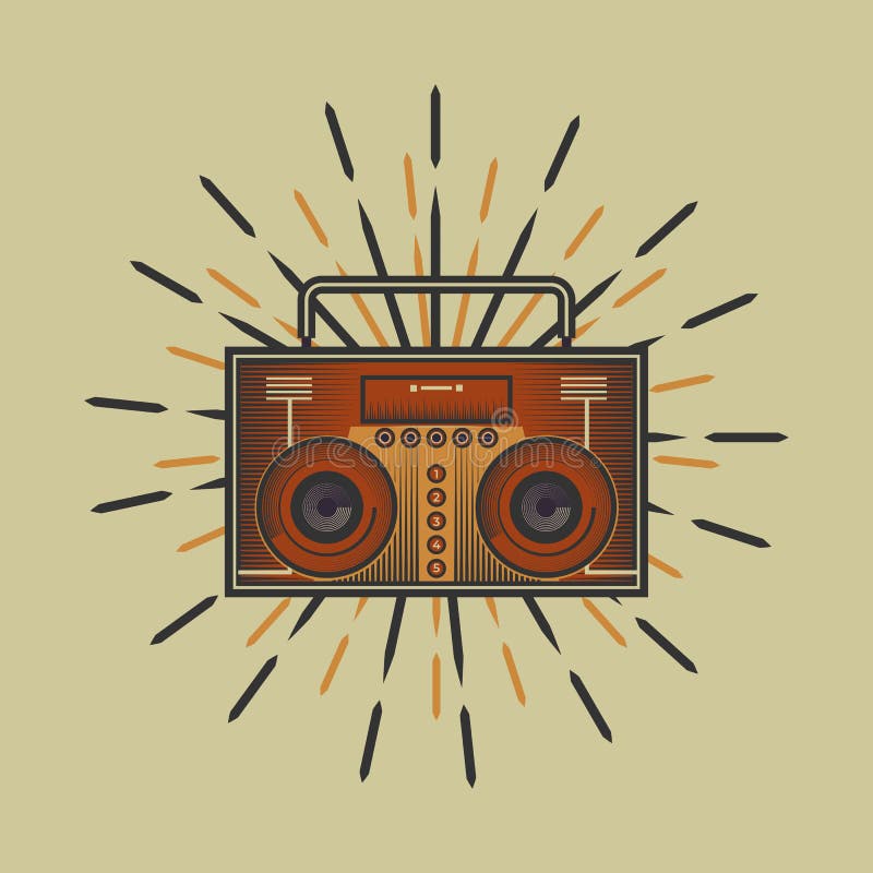 Vintage/Retro Radio Vector Design Stock Illustration - Illustration of ...