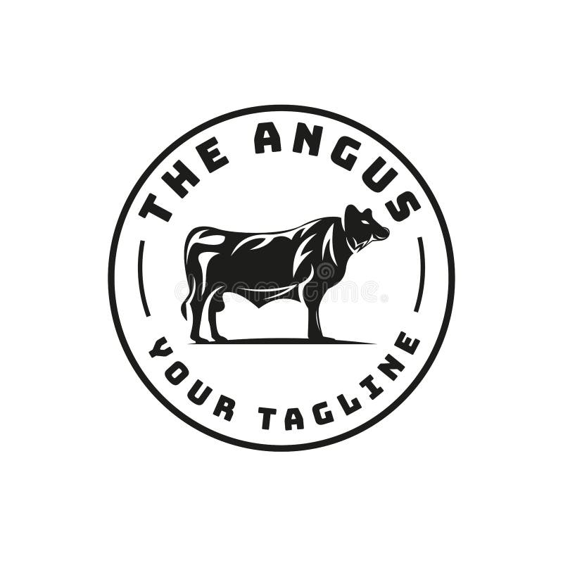 Vintage Retro Rustic Angus Ranch Classic Inspiration,Label Stamp Logo ...