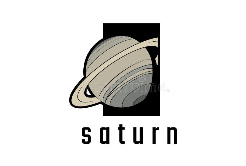 Vintage Retro Saturn Planet Symbol for Space Science Logo Design Vector ...