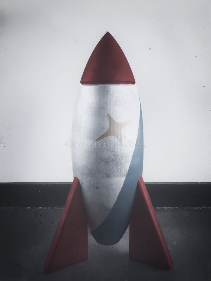 A Vintage Retro Space Age Rocket Stock Photo - Image of vintage ...