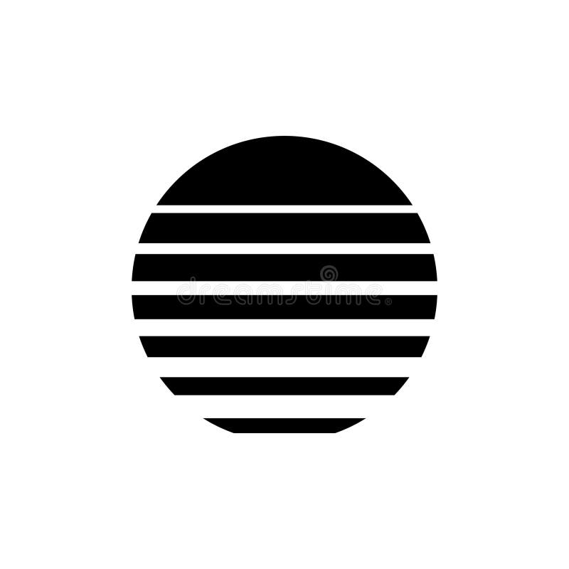 Vintage Retro Sun Circle Emblem. Sunset Sunrise Logo Stock Vector ...