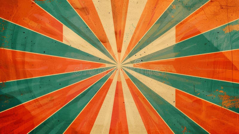 Vintage Retro Sunburst Background Abstract Pattern with a Unique ...