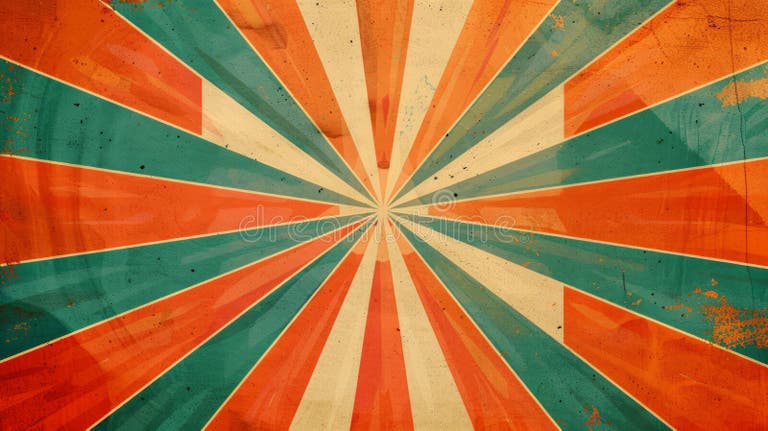 Vintage Retro Sunburst Background Abstract Pattern with a Unique ...