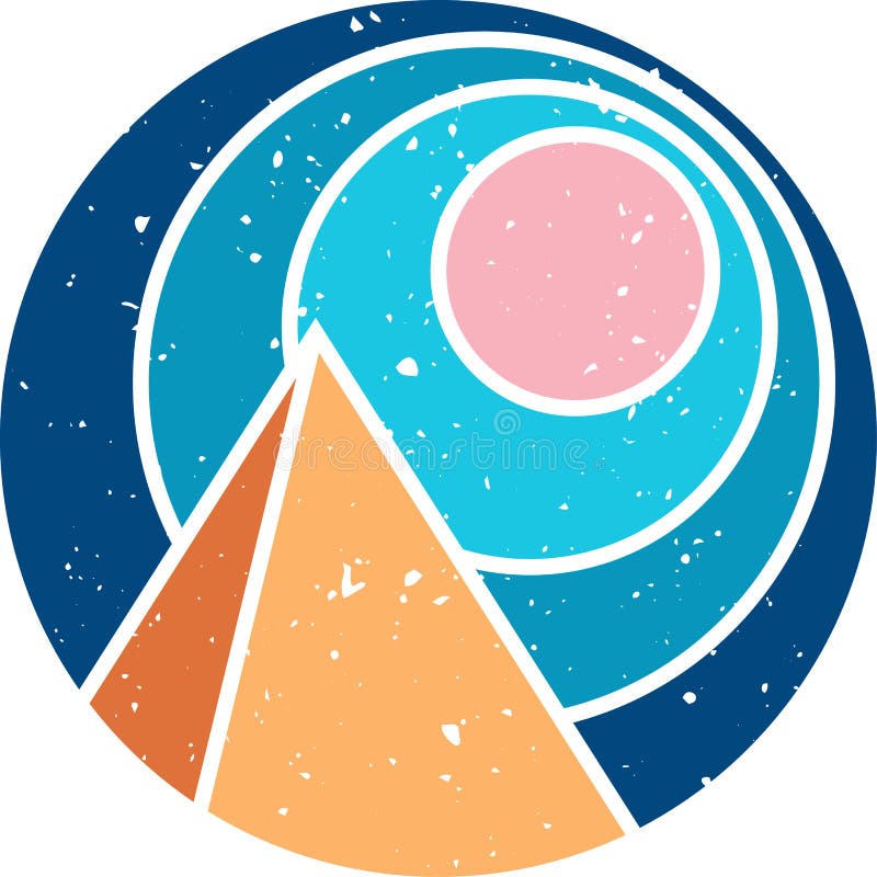 Vintage Sun Retro Sunset Circle Sunrise Art Clip Illustration Stock ...