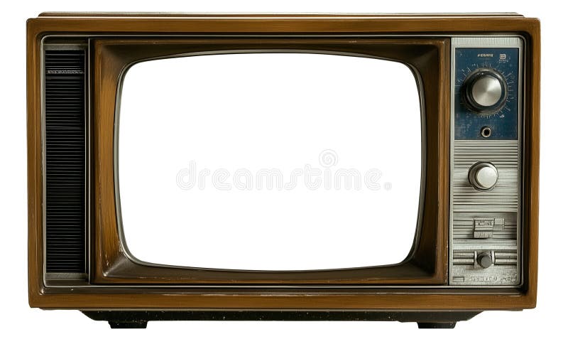 Vintage Retro Television Frame with Empty Screen for Creative Design Stock Photo - Image of ...