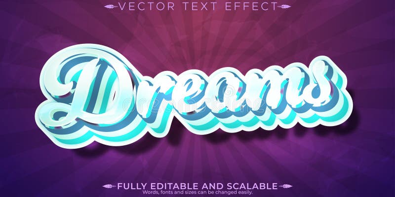 Vintage Retro Text Effect, Editable 80s and Old Text Style Stock Vector ...