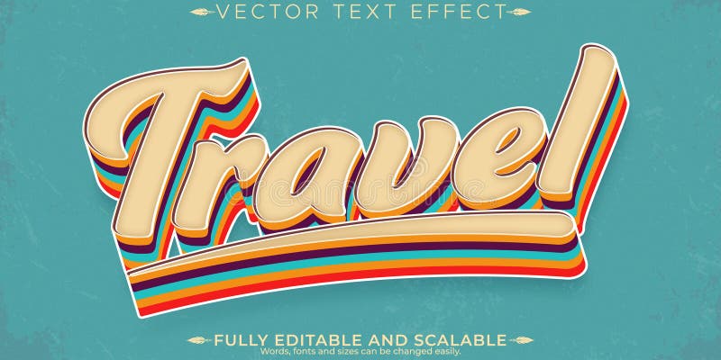 Vintage Retro Text Effect, Editable 80s and Old Text Style Stock Vector ...