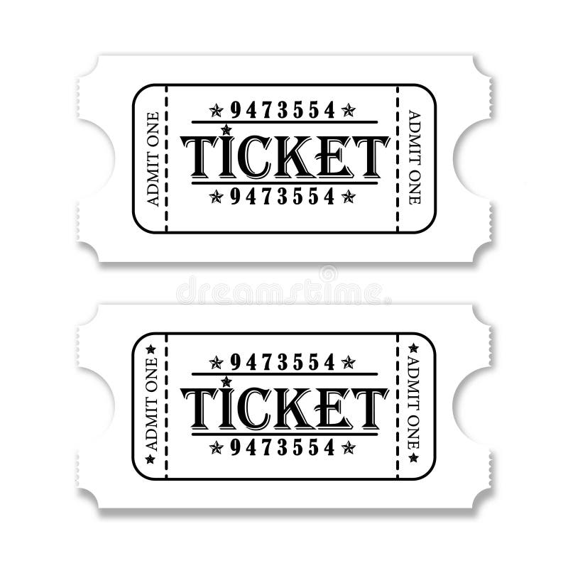 Classic Ticket, Admit One Ticket, Retro Ticket Stock Vector ...
