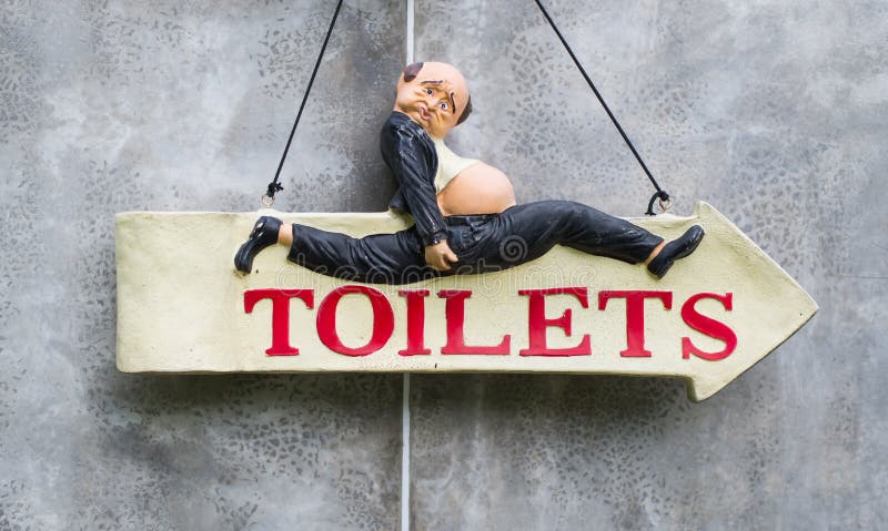 Vintage-Retro Toilet sign stock photo. Image of wall - 42443064