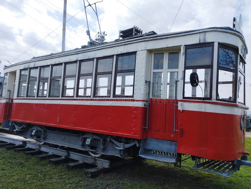 Vintage retro tram editorial stock photo. Image of train - 275446903