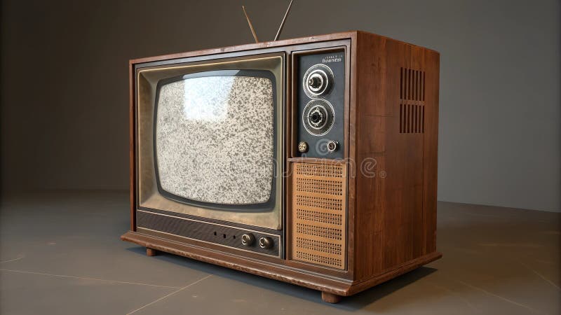 Vintage Retro Tv with Static and Dust, Nostalgic Viewing Experience ...