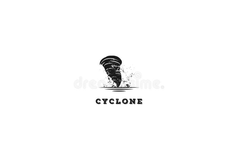 Vintage Retro Typhoon Cyclone Hurricane Tempest Logo Design Vector ...