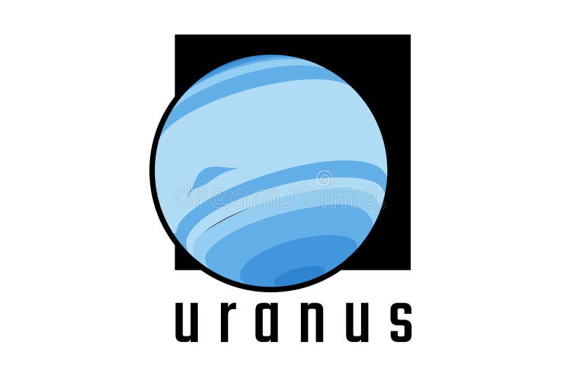 Vintage Retro Uranus Planet Symbol for Space Science Logo Design Vector ...
