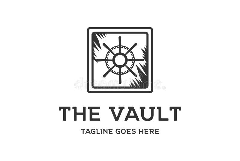 Vintage Retro Vault Safe Handle Gear Factory Logo Design Vector Stock ...