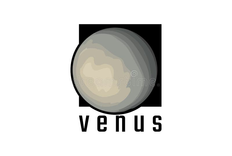 Vintage Retro Venus Planet Symbol for Space Science Logo Design Vector ...