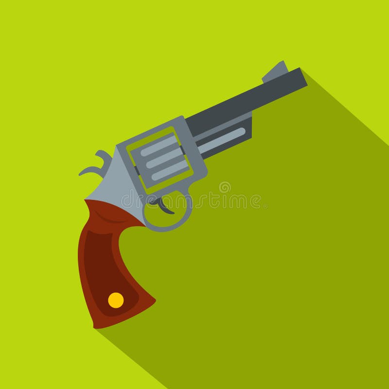 Vintage Revolver Icon, Outline Style Stock Vector - Illustration of ...