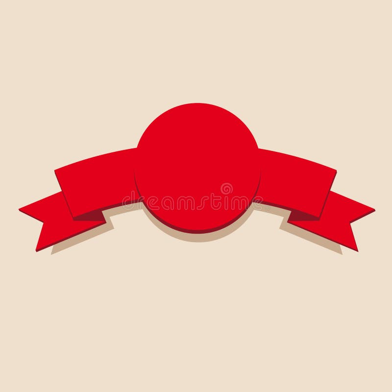 Vintage ribbon banner red stock vector. Illustration of vintage - 26081885