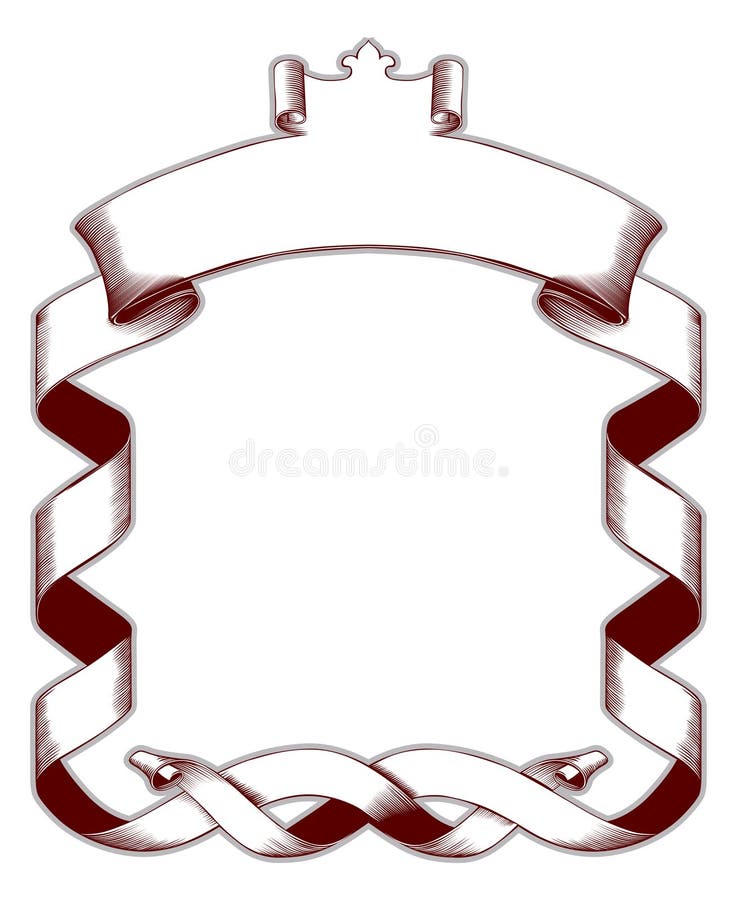 Vintage ribbon frame stock vector. Illustration of graphic - 24453738