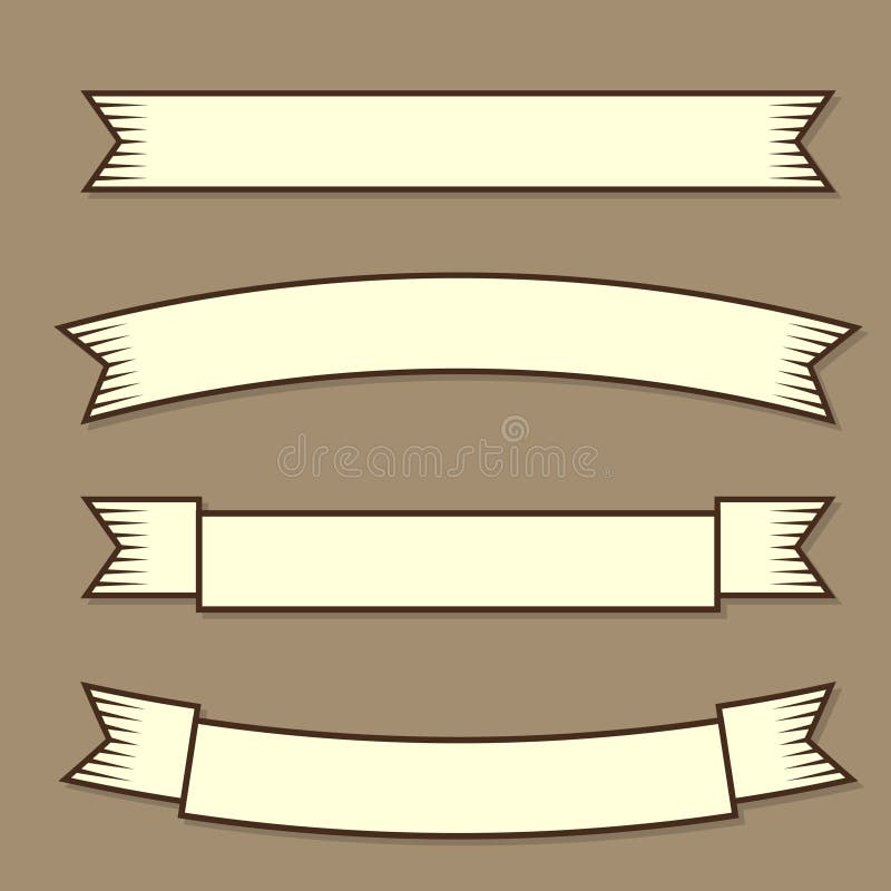 Vintage ribbon, vector stock vector. Illustration of drawing - 65374136
