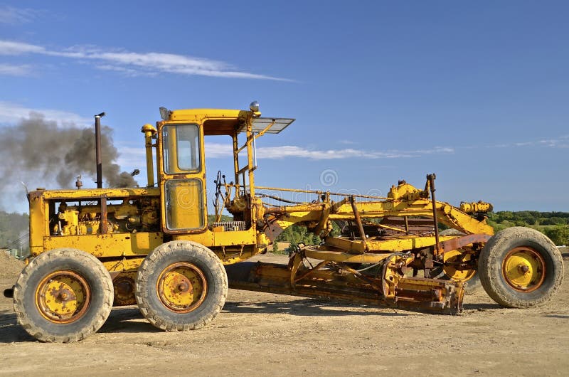 Vintage road grader stock image. Image of collecting - 59931463