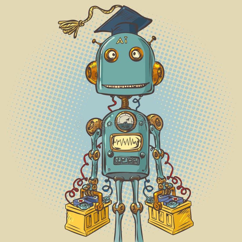Cartoon Robot Student Stock Illustrations – 1,272 Cartoon Robot Student ...